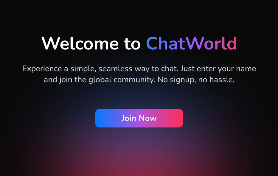 Chat World - Connect Globally, Chat Simply